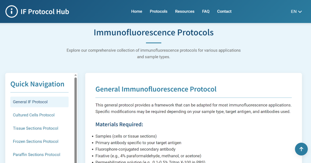 IF Protocol Hub | Comprehensive Immunofluorescence Protocols